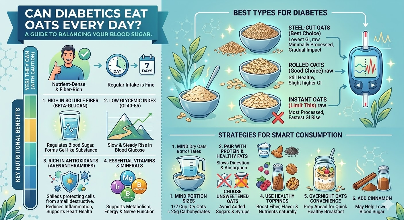 Can Diabetics Eat Oats Every Day? Benefits, Risks & Best Practices